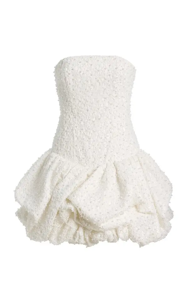 Aje Juniper Pearl-embellished Lace Mini Dress - Ivory