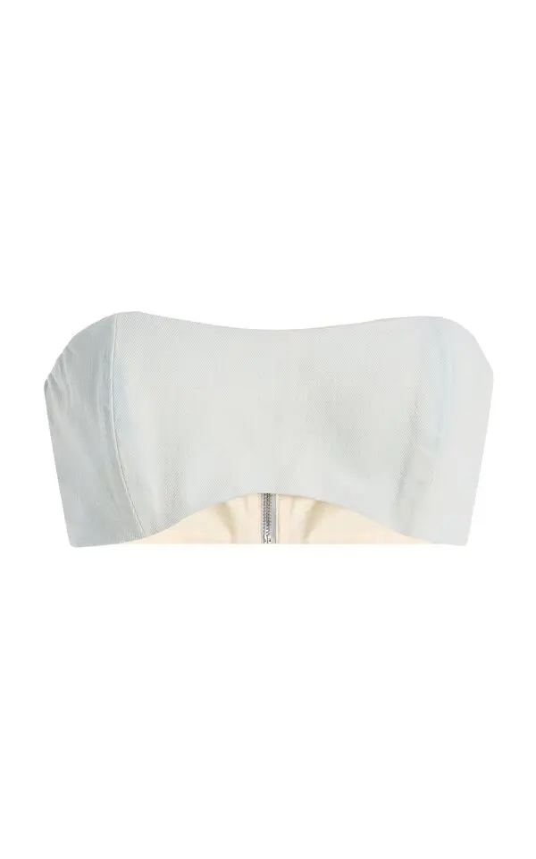 AGOLDE Gwynne Denim Tube Top - White