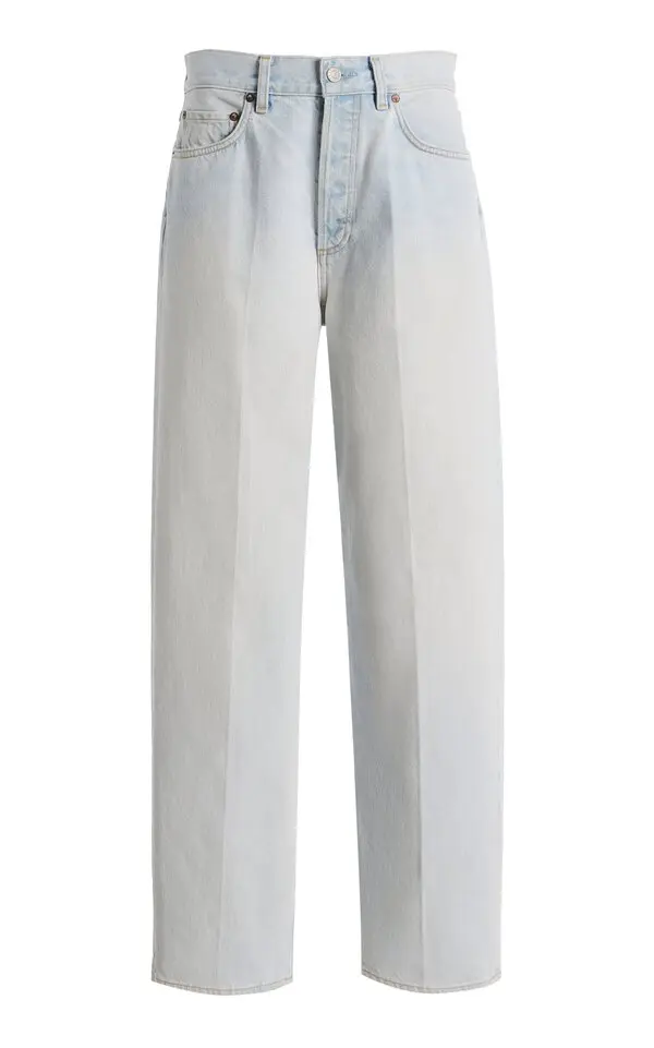 AGOLDE Nate Rigid Low-rise Tapered Jeans - Light Wash