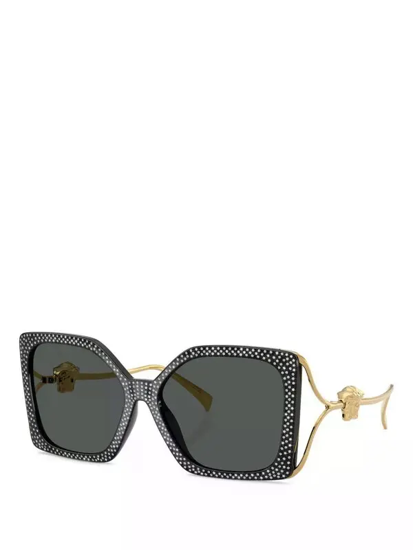 Versace Crystal-embellished Square Sunglasses