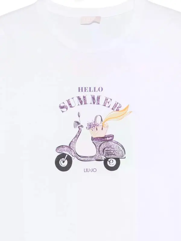 Liu Jo Cotton Jersey Graphic Print T-shirt