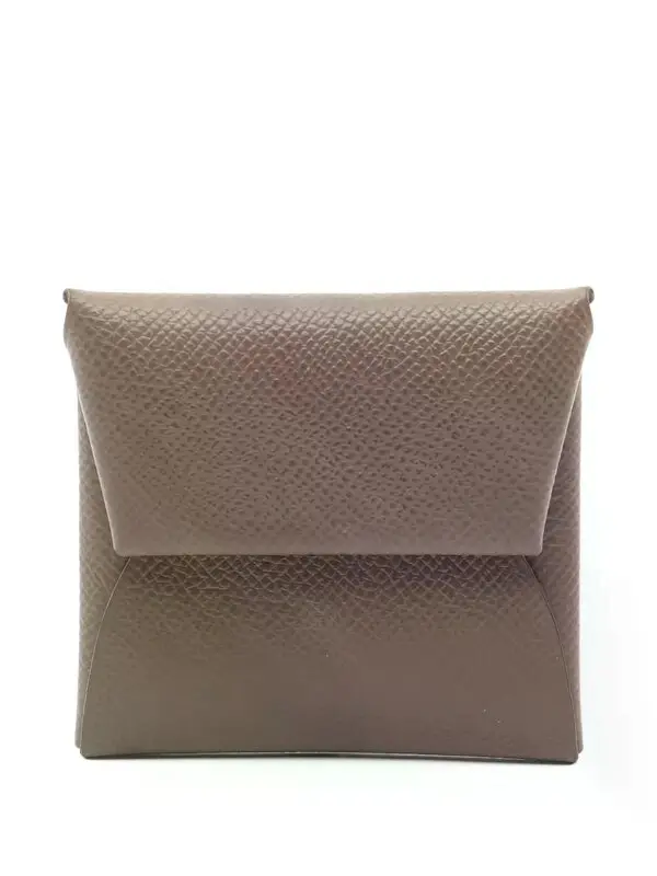 Hermès 2022 Bastia Grained Leather Coin Purse - Neutrals