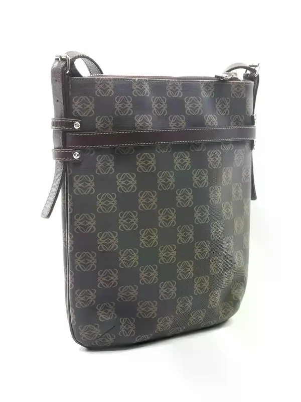 Loewe 2000s Anagram Repeat Shoulder Bag - Brown