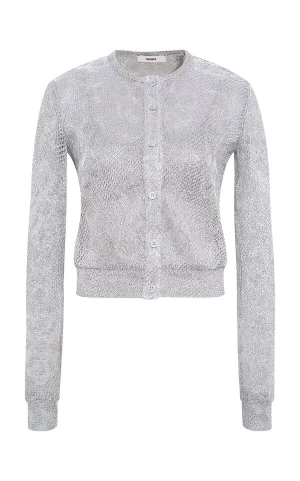 SIEDRES Poli Jacquard Knit Cardigan
