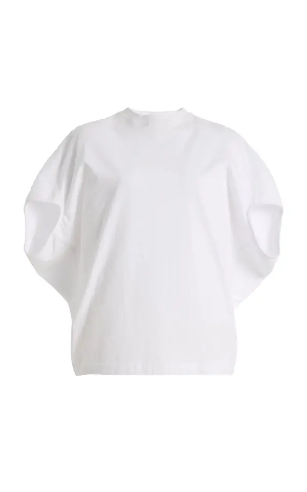 AGOLDE Souline Cotton T-shirt With Cap Sleeves - White