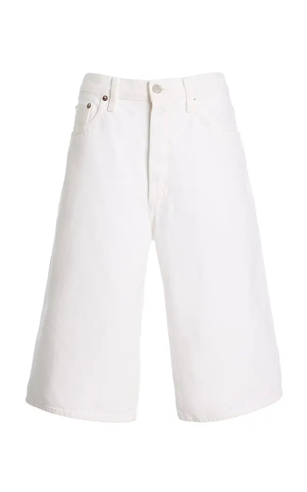 AGOLDE Ramona Denim Shorts - White