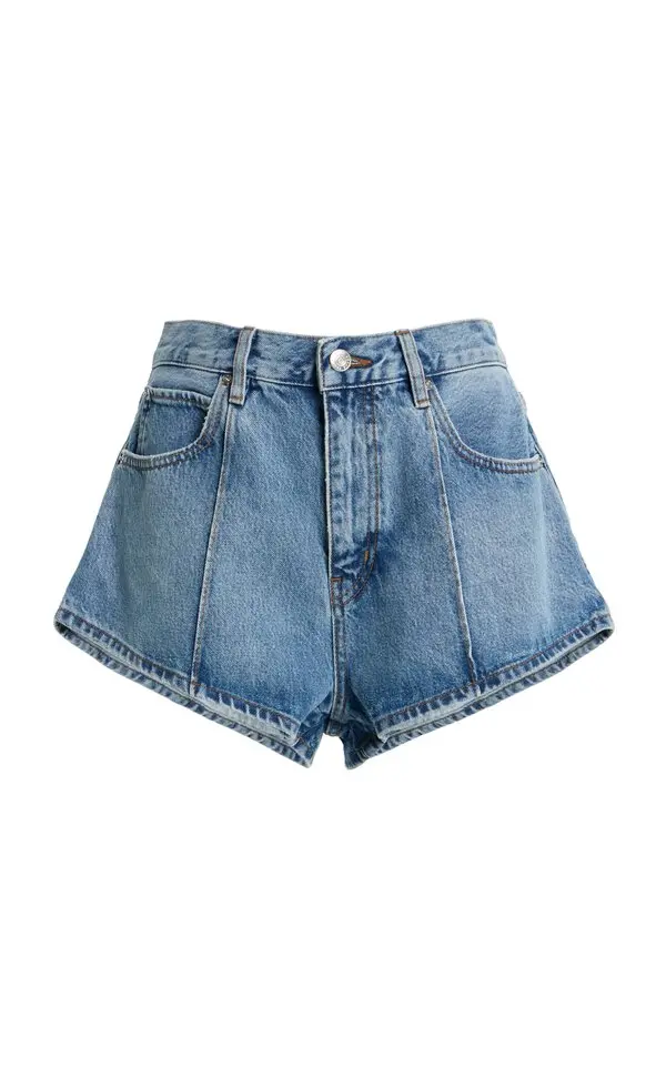 FRAME The Tilt Denim Shorts - Medium Wash
