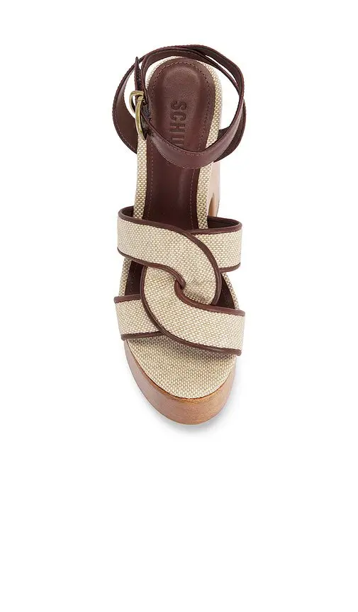 Schutz Rita Cutout Platform Wedge Sandal