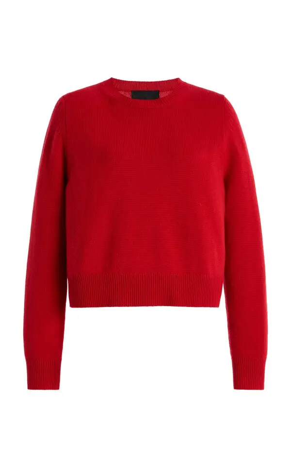 NILI LOTAN Venus Cashmere Crewneck Sweater - Red