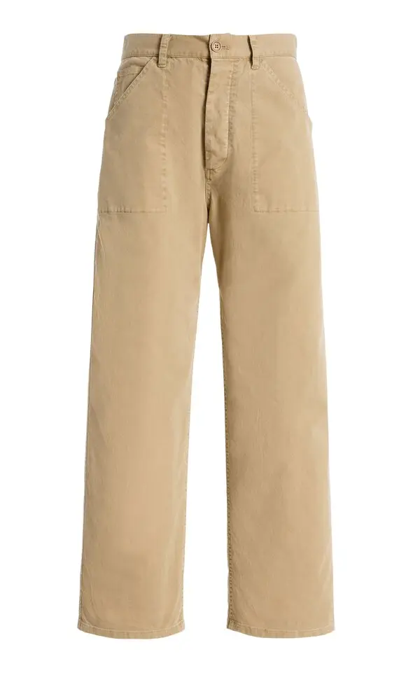 NILI LOTAN Whitney Cotton Pants - Brown