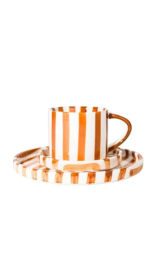 NOON & MOON Summer Beach Coffee Cup & Plate Set