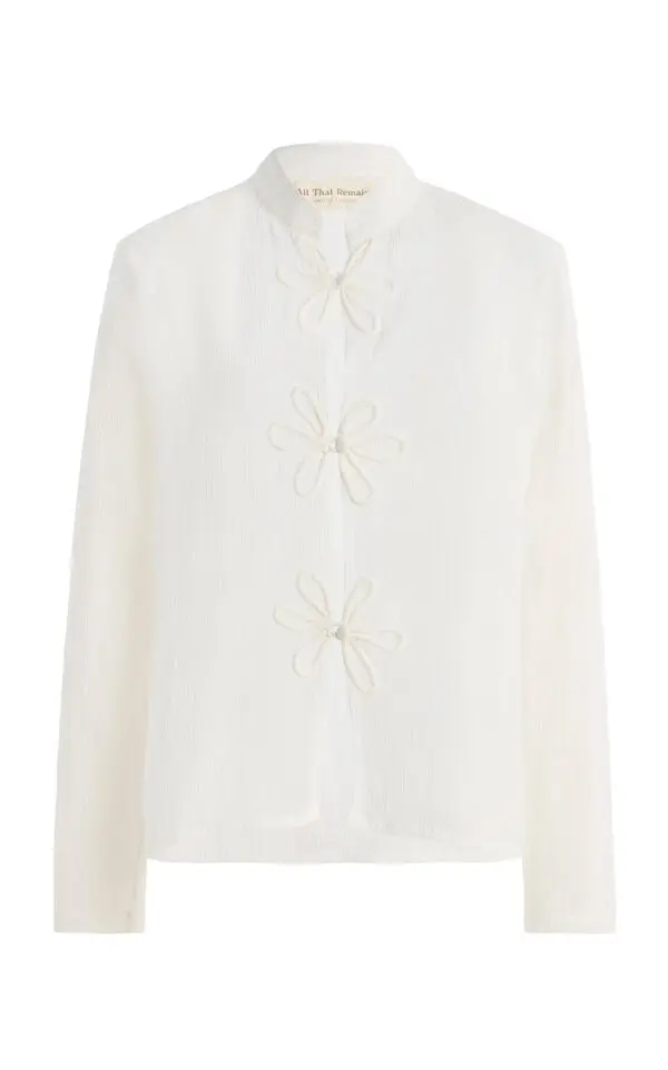ALL THAT REMAINS Lennon Silk-cotton Shirt - White