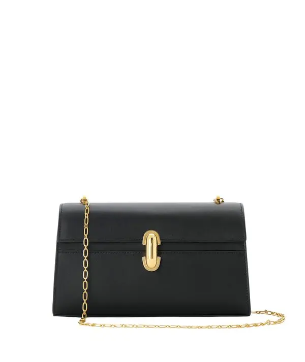 Savette The Symmetry Leather Pochette - Black