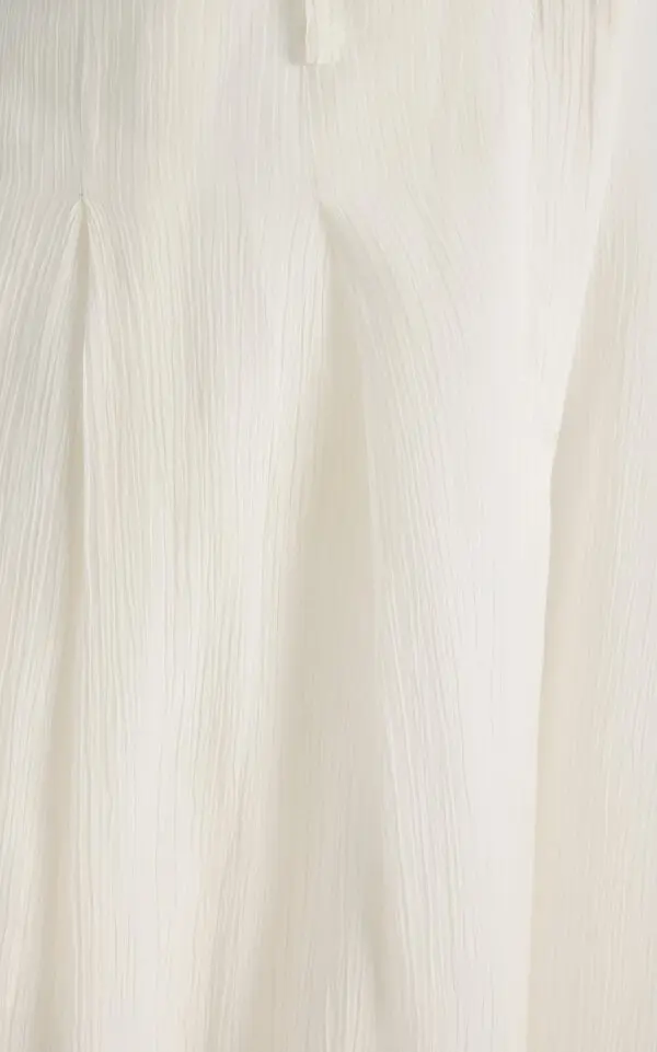 ALL THAT REMAINS Lennon Silk-cotton Wide-leg Pants - White