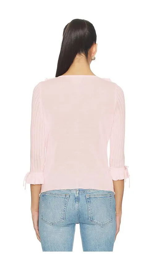 With Jéan Ruffled Knit Top