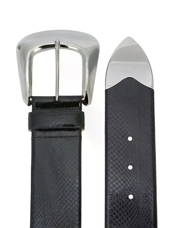 Nina Ricci Leather Belt With Metal Tip