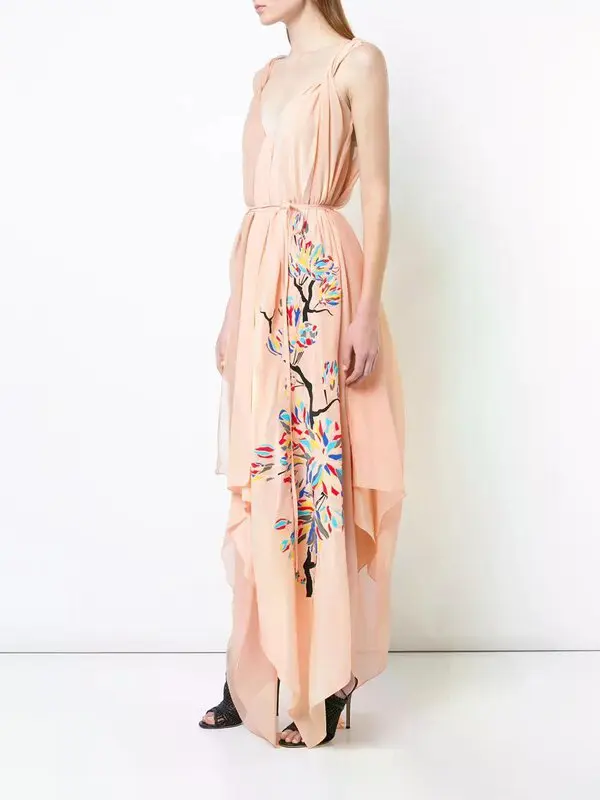 Vionnet Handkerchief Hem Long Dress