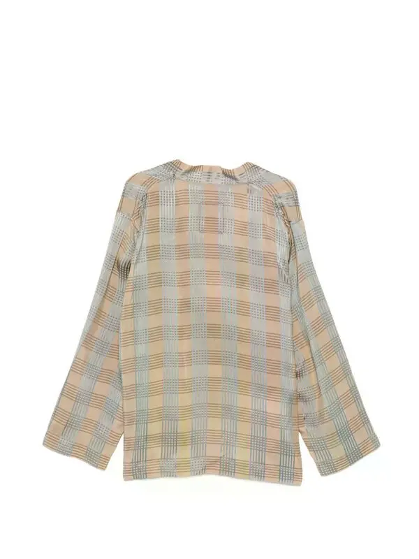 UMA WANG Check-pattern Tie-fastening Jacket