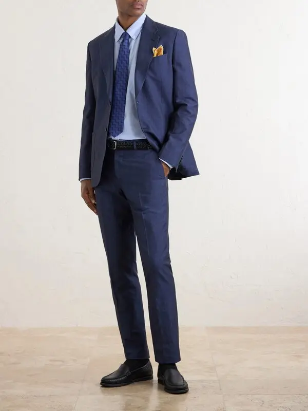 Paul Smith Slim-fit Tapered Suit Trousers - Blue