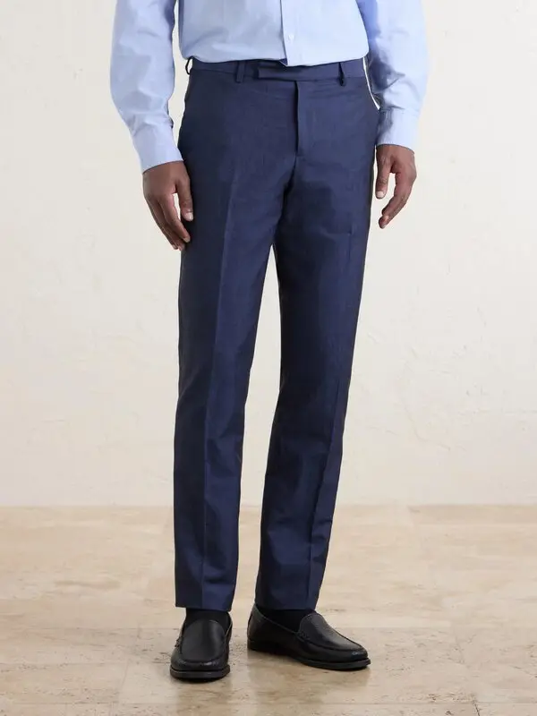 Paul Smith Slim-fit Tapered Suit Trousers - Blue