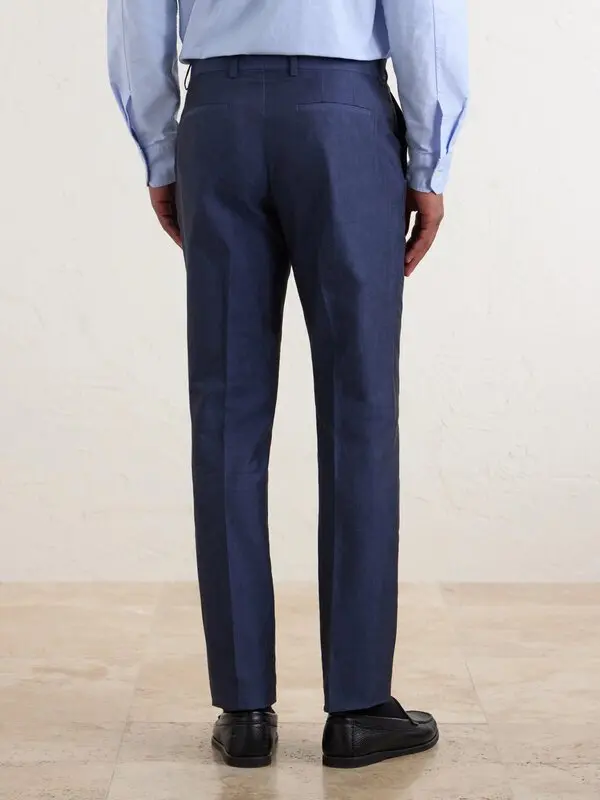 Paul Smith Slim-fit Tapered Suit Trousers - Blue