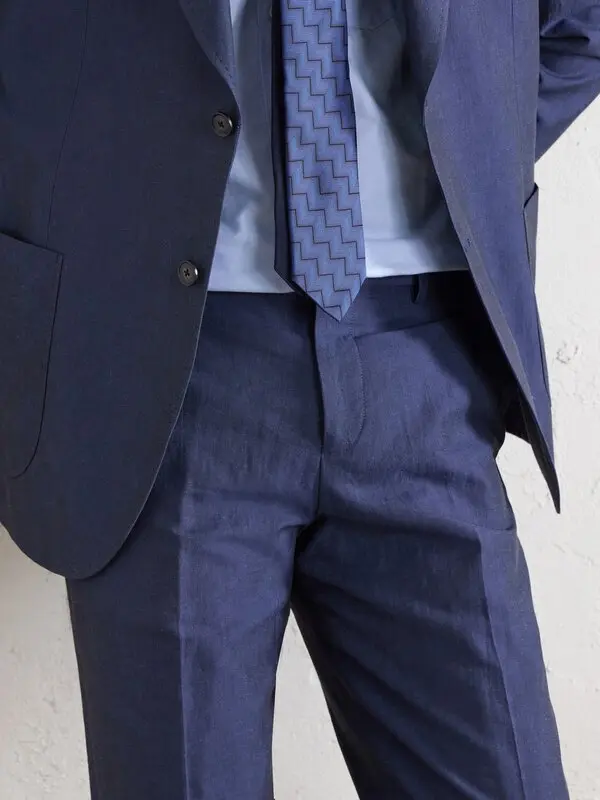 Paul Smith Slim-fit Tapered Suit Trousers - Blue