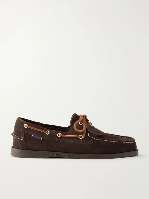 SEBAGO Portland Artisan Suede Boat Shoes - Brown