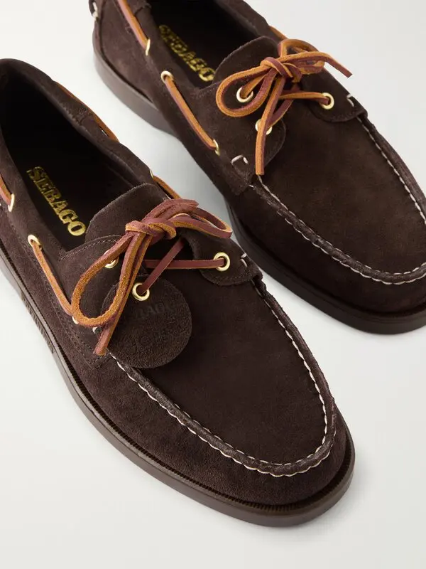 SEBAGO Portland Artisan Suede Boat Shoes - Brown