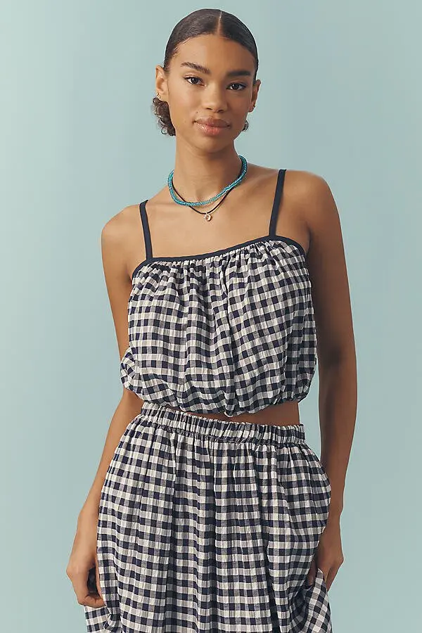 Stateside Cropped Bubble Tank Top