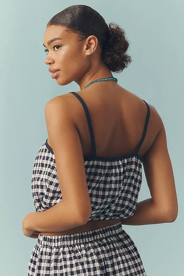 Stateside Cropped Bubble Tank Top