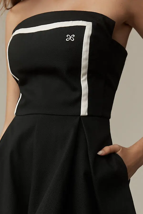 Maeve Strapless Cotton Romper With Pocket Detail