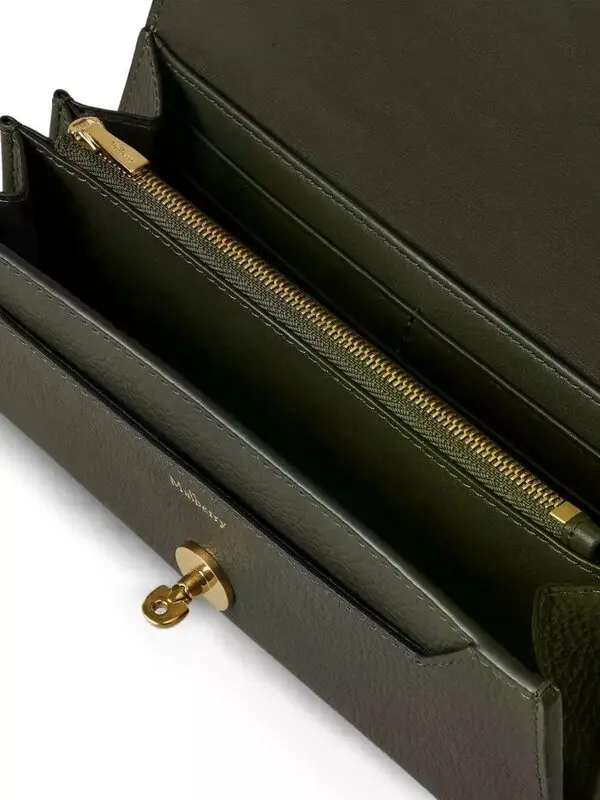 Mulberry Darley Grained Turn-lock Wallet - Green