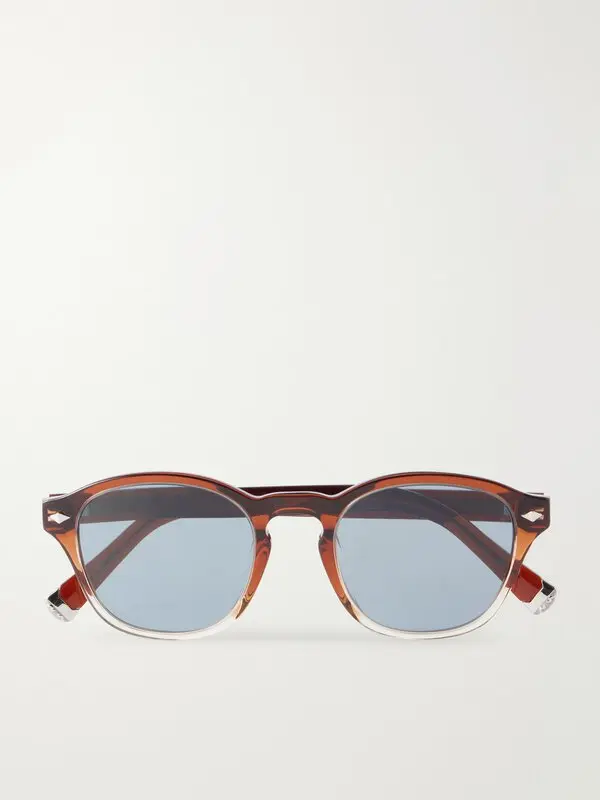 Brunello Cucinelli Round-frame Acetate Sunglasses - Brown