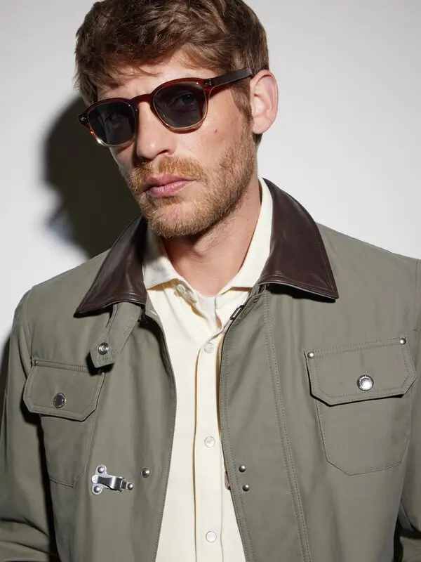 Brunello Cucinelli Round-frame Acetate Sunglasses - Brown