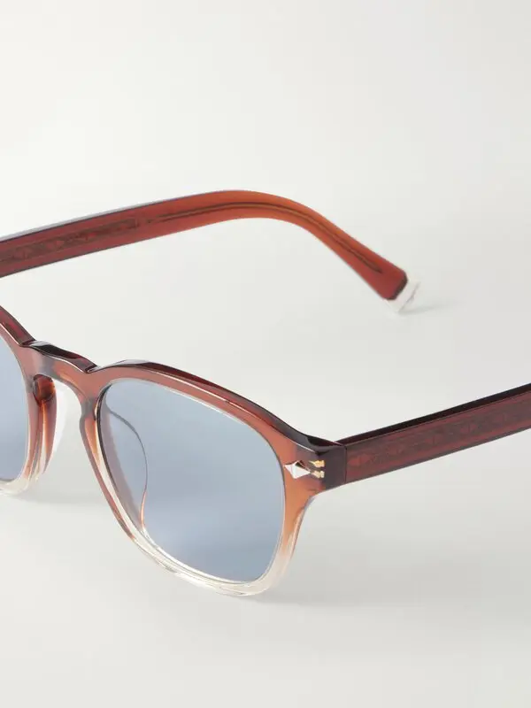 Brunello Cucinelli Round-frame Acetate Sunglasses - Brown
