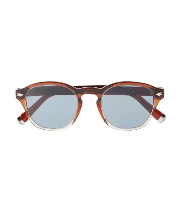Brunello Cucinelli Round-frame Acetate Sunglasses - Brown