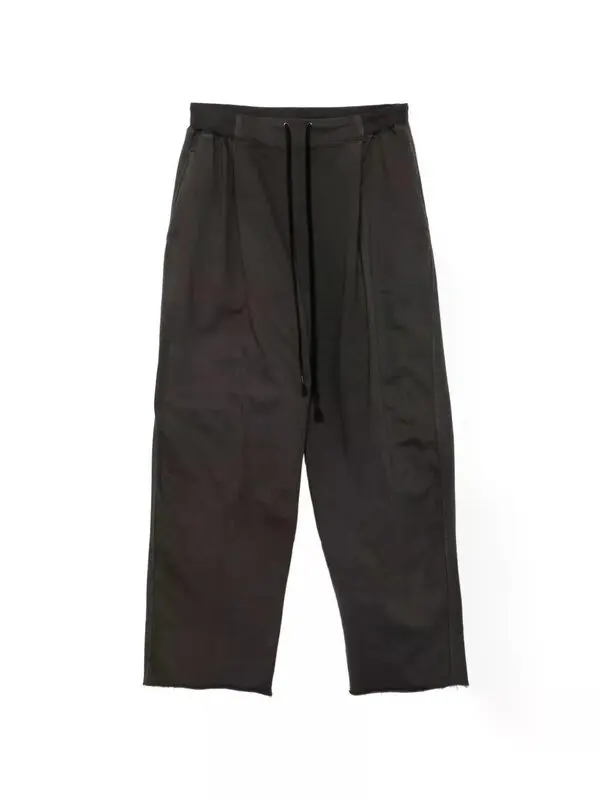 THE VIRIDI-ANNE Drawstring Raw-cut Trousers - Grey