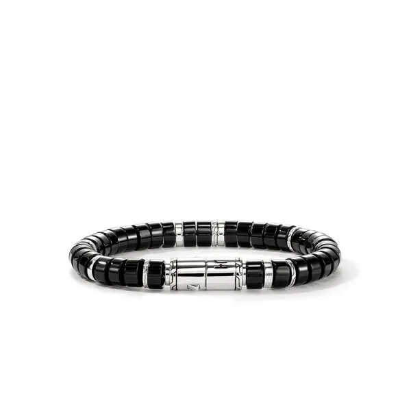 John Hardy Heishi Bracelet With Black Onyx - Sterling Silver
