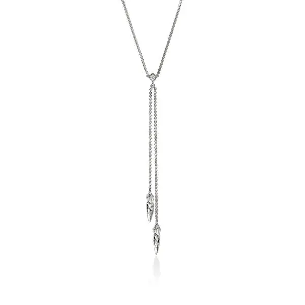 John Hardy Naga Y Necklace With Diamonds - Sterling Silver