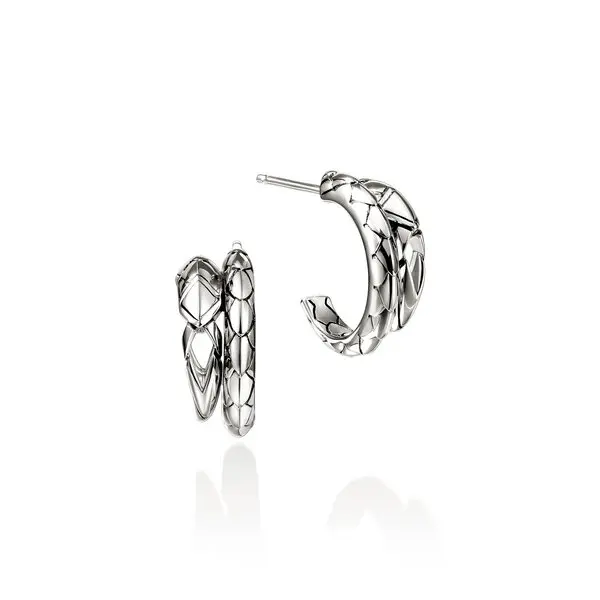 John Hardy Naga Hoop Earrings - Sterling Silver