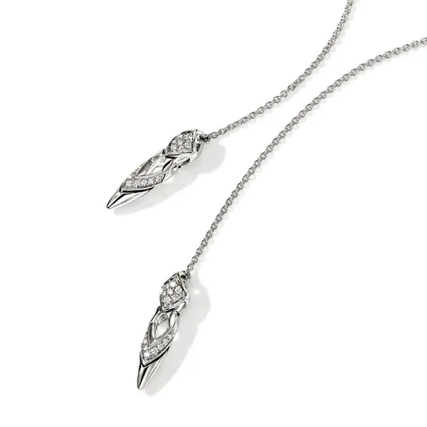 John Hardy Naga Drop Earrings Diamonds