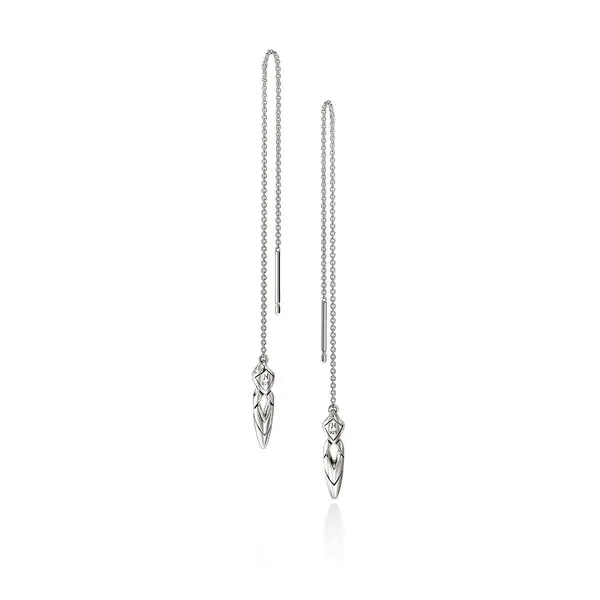 John Hardy Naga Drop Earrings Diamonds