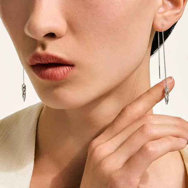 John Hardy Naga Drop Earrings Diamonds