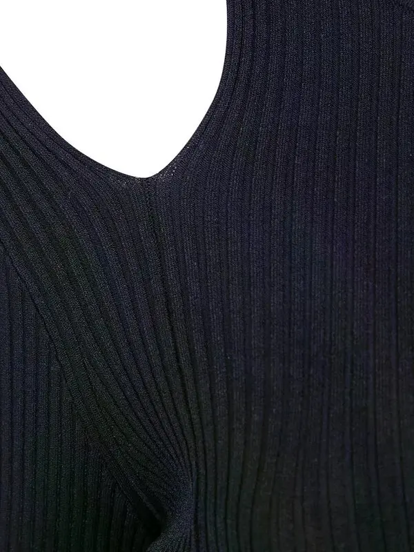 NUUR Ribbed-knit Cut-out Sweater