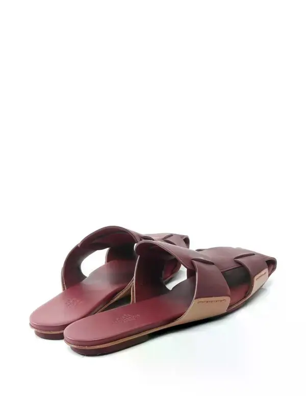 Hermès 2000s Ruse Woven Leather Mules