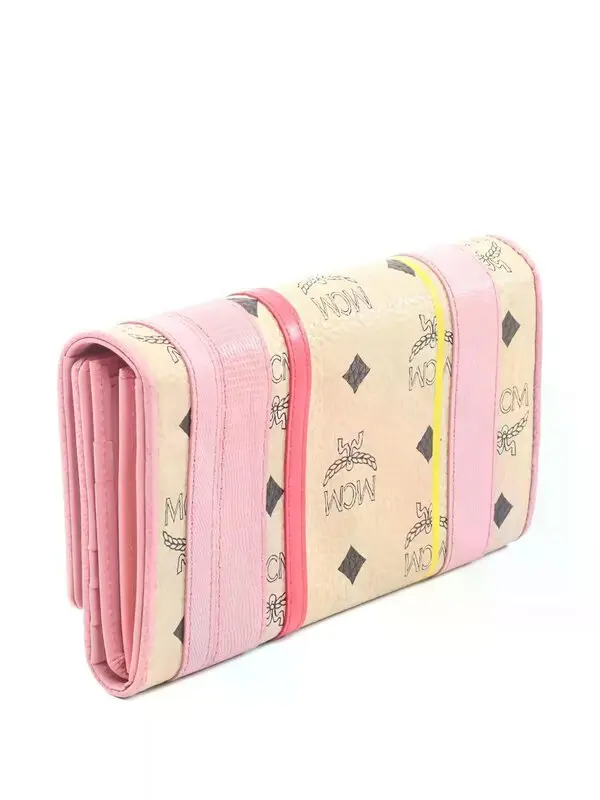 Mcm 10s Visetos Bi-fold Leather Wallet