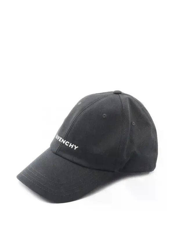 Givenchy 1990s Logo Embroidery Cap - Black