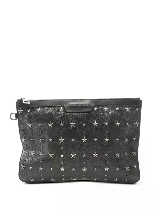 JIMMY CHOO 2010s Derek Star Studs Clutch Bag - Black