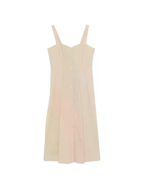 Pinko Monia Buttoned Midi Dress - Neutrals