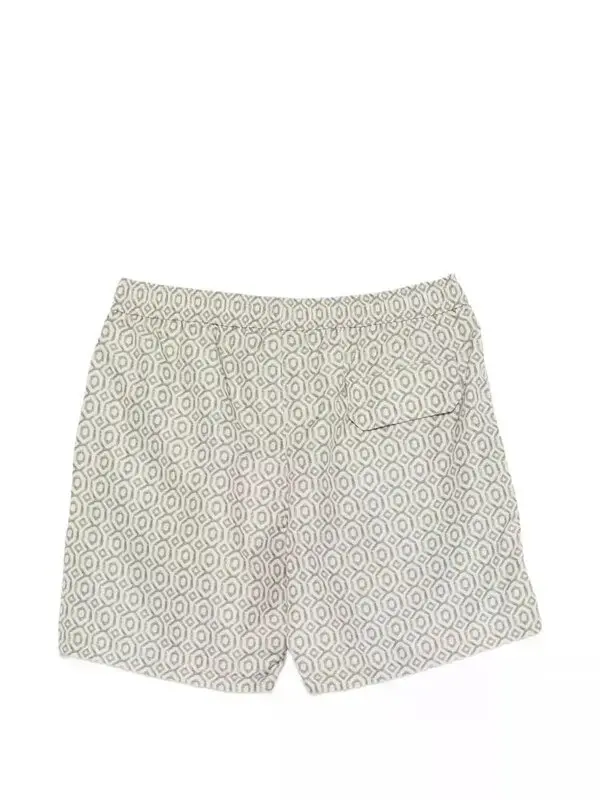Eleventy Geometric-print Swim Shorts